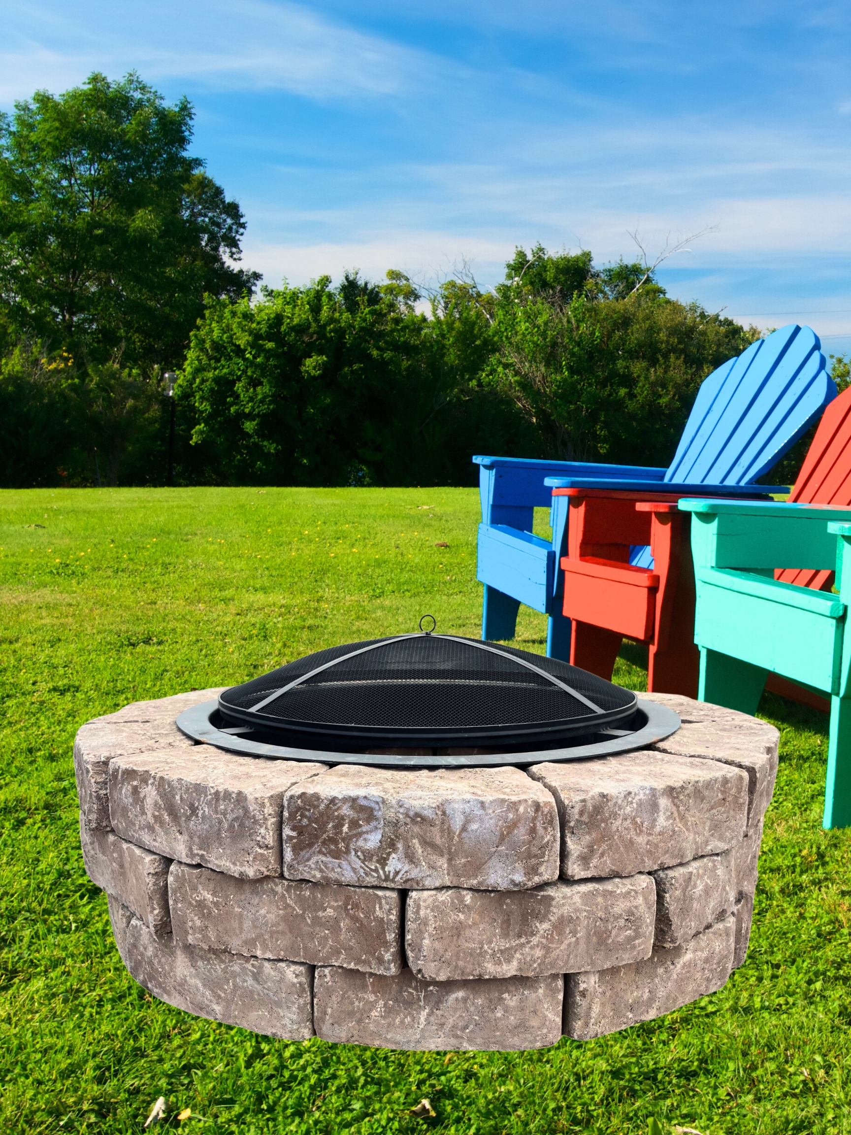 Large Brick Fire Pit Round Large Light Gray Fire Pit Granite Concrete