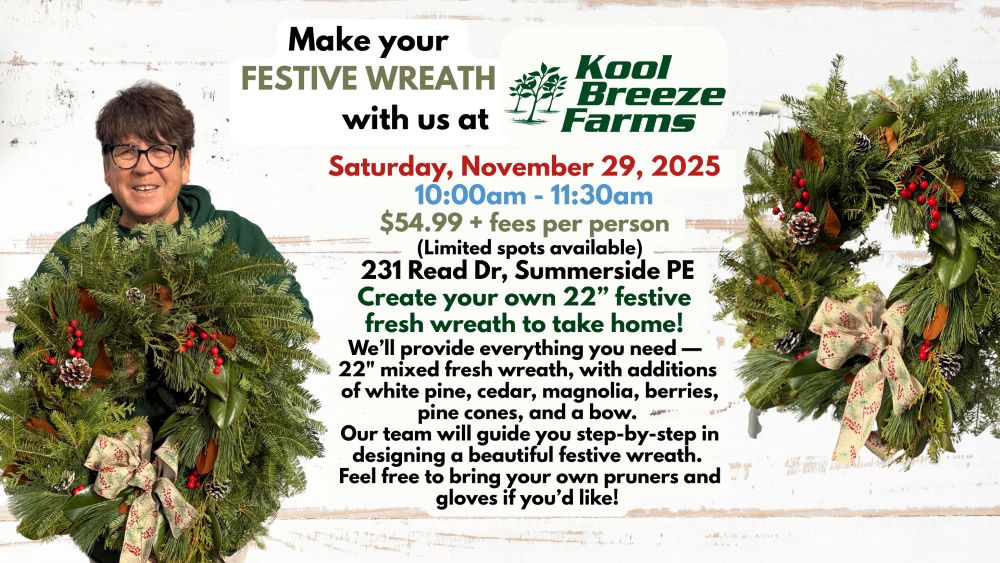 Festive Fresh Wreath Workshop @ Kool Breeze Farms - Kool Breeze Farms